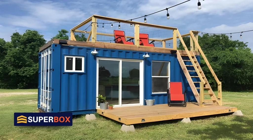 Designing a Shipping Container with a Rooftop Deck